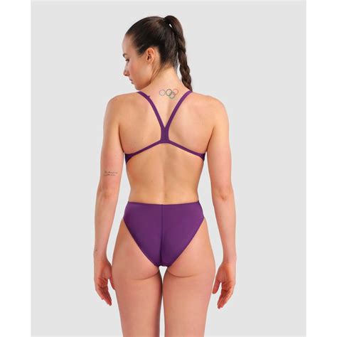 Arena Womens Team Swimsuit Challenge Solid Plum Ontarioswimhub