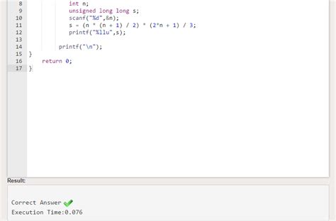 Geeksforgeeks Solution For Squares In Nn Chessboard In C