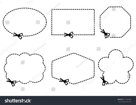 Scissors Cutting Shapes Stock Vector Royalty Free 177427925