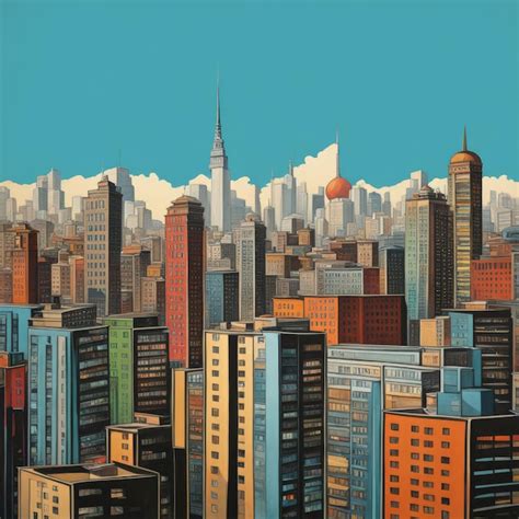 O Horizonte Da Cidade De Nova York Ao Pôr Do Sol Na Parte Inferior De