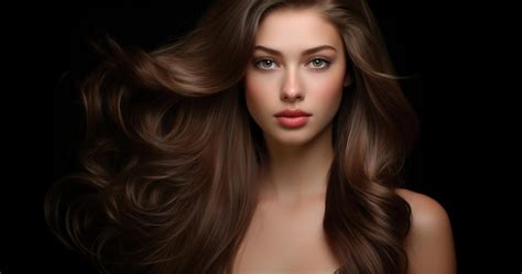 Premium Photo Closeup Of A Brunette Womans Hair With Loose Curls On
