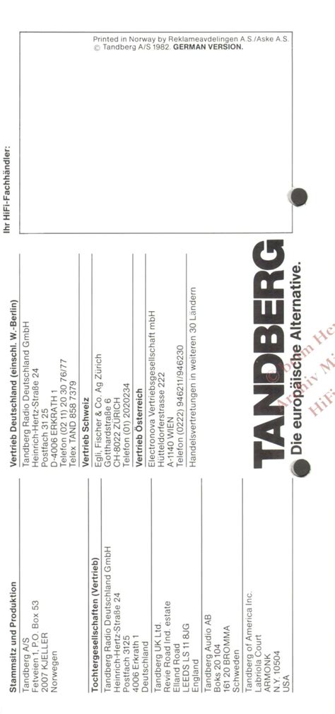 1982 83 Tandberg