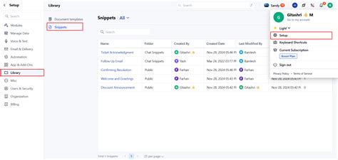 Snippet Listing Salesmate