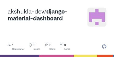 Github Akshukla Devdjango Material Dashboard