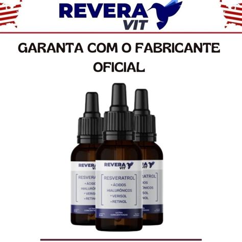 Kit 03 Reveravit Americano Resveratrol Á Hialurônico Verisol