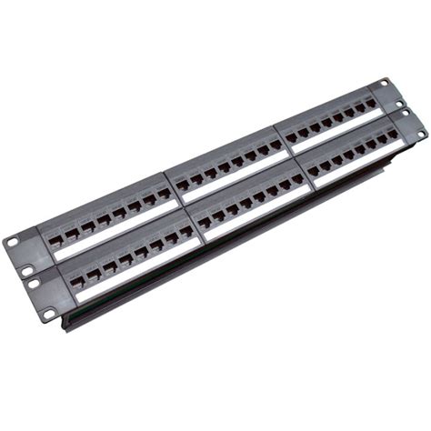 19inch 1u Cabinet Rack Pass Through 24 Port Cat6 Patch Panel Rj45 Cable