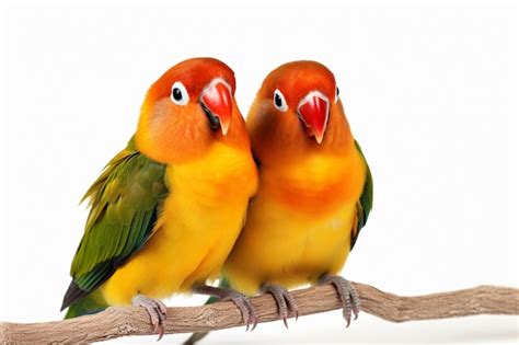 Una encantadora pareja de pájaros enamorados agapornis fischeri