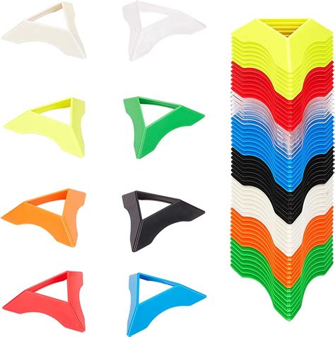 1set 64pcs 8 Colors Speed Cube Holder Plastic Cube Stand Triangle Speed Magic Cubes Base Holder