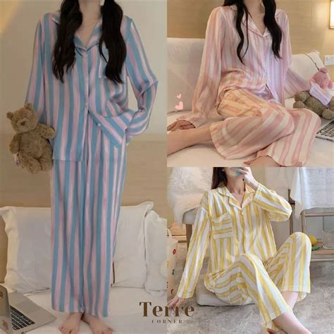 Jual Joo Mi Piyama Baju Tidur Korea Wanita Sleepwear Import Lengan