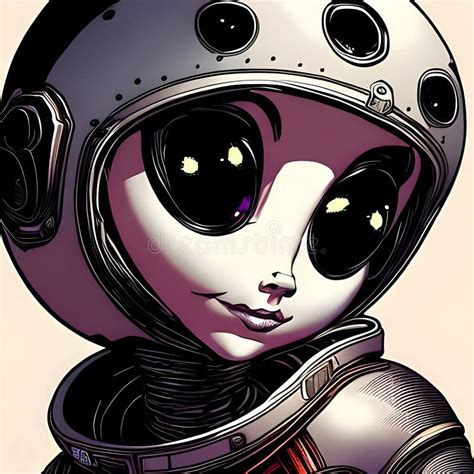 Spacesuited Cute Famale Alien Stock Illustration Illustration Of Alien Creative 271550505