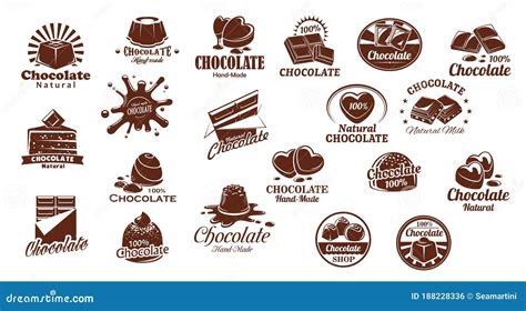 Chocolate Sweets Icons Vector Set Stock Vector Illustration Of Bakery