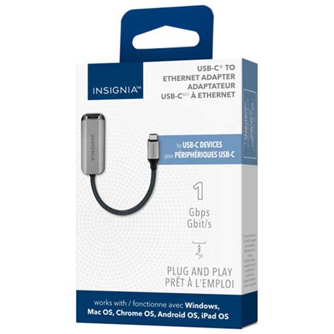 Insignia Usb C To Ethernet Adapter Ns Pa3celb23 C Only At Best Buy Best Buy Canada