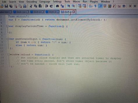 Solved I Need Help With My Javascript Clock Assignment Here Chegg