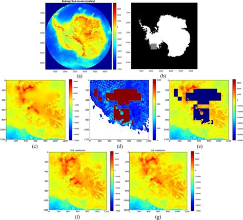 The Bedmap2 Model And Mps Realizations A Bed Elevation Model Of