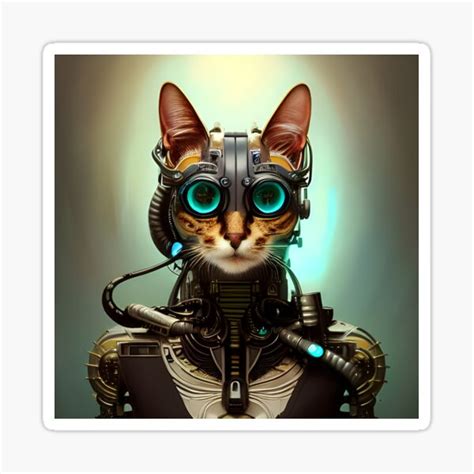 Cyberpunk Robot Cat Kitten Kitty Cute Funny Pets Cats Anime