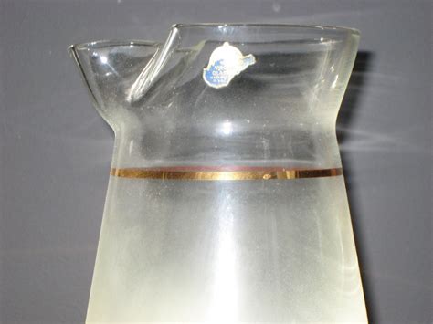 Frosted Glass Pitchervintage Pitcherwest Virginia Glassvintage