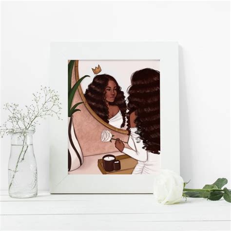 Self Validation African American Fashion Illustration Art Etsy