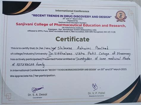 Ashwini Shikare On Linkedin Participated In International Conference