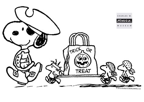 Snoopy Halloween Coloring Page