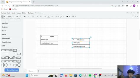 Tutorial Class Diagram Dengan Drawio Youtube