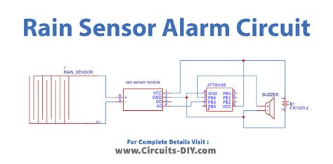 Rain Detection Alarm System Using Attiny85 Rain Sensor Alarm System