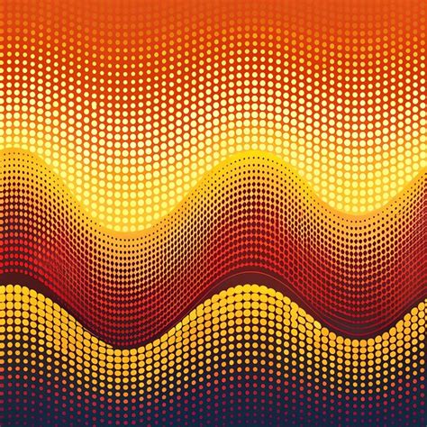 Wave Style Halftone Design Background With Vector Illustration Premium Ai Generated Image