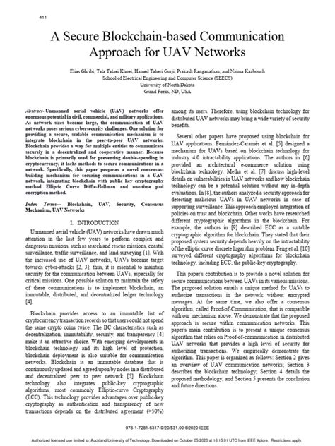 A Secure Blockchain Based Communication Approach For Uav Networks Pdf