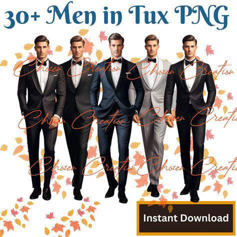 Men In Tux Fall PNG Etsy