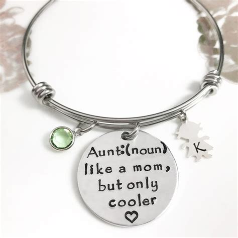 Aunt Bangle Bangles Hand Stamped Jewelry Stamped Jewelry
