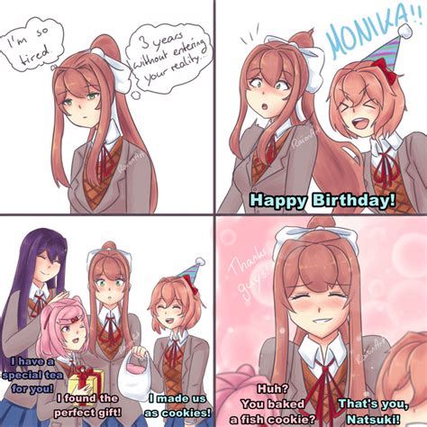 Happy Anniversary To Ddlc 🎉🎂🍰🎁🎊 R Ddlc