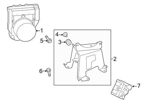 Toyota Highlander Abs Modulator Bracket Wo Hybrid Engine 445900e100