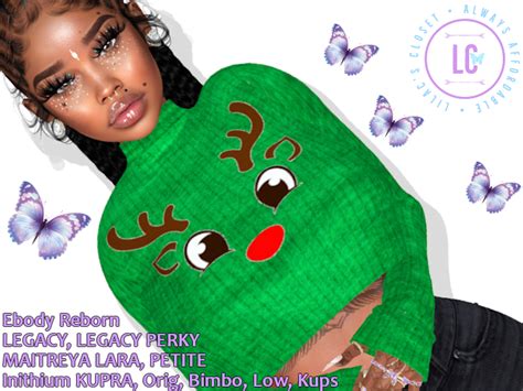Second Life Marketplace Lc Christmas Reindeer Sweater V2