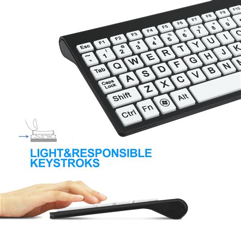 Seenda 24g Wireless Silent Keyboard Larger Print Grandado