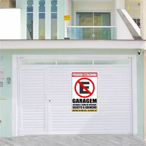 Placa Proibido Estacionar 40x60cm Não Estacione Garagem 2mm