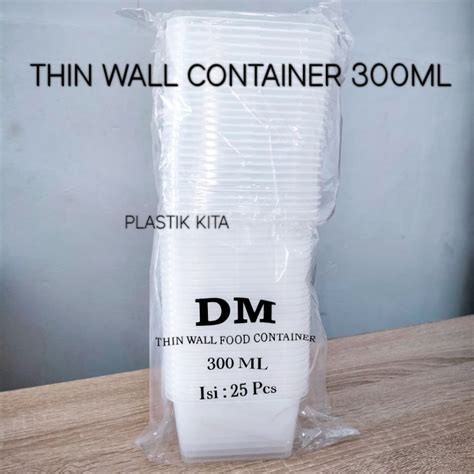 Jual DM THINWALL ML ISI PCS Persegi Panjang Food Container Kotak Makan Plastik Kotak
