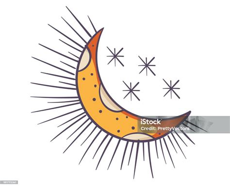 달 반달 별 밤 공간 하늘 고립 된 개념입니다 벡터 그래픽 디자인 일러스트 0명에 대한 스톡 벡터 아트 및 기타 이미지 0명