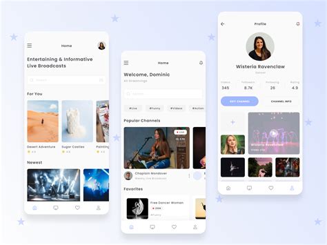 Live Streaming Mobile App Mobile App Ui Design By I Can Infotech On