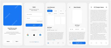 Premium Vector Book App Ui Image Not Included