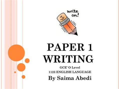 Igcse Writing Exercise 6 Pptx