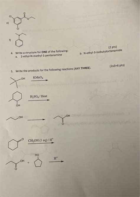 Solved Identify The Functional Groups In The Following Chegg