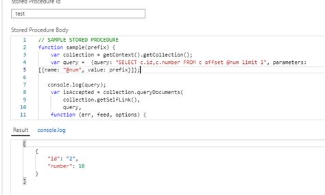 Azure Cosmosdb Parameterize Query While Using Offset Clause Stack