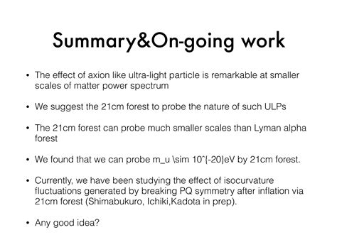 Axion Dark Matter And 21cm Line Signal PPT