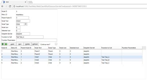 Dynamic Tree Menu Implementation
