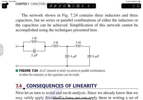 Solved The Network Shown In Fig 7 24 Contains Three Chegg
