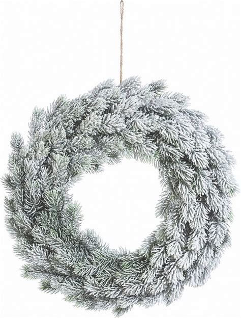 Extra grote kerstkrans sneeuw ø 48 cm van Naturn Christmas krans