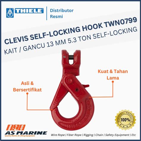Thiele Clevis Self Locking Hook Kait Gancu Twn 0799 13 Mm 53 Ton