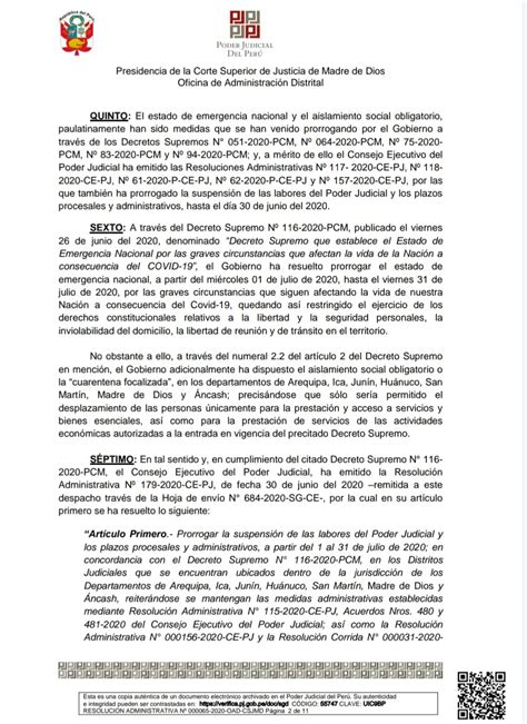 🟠 ResoluciÓn Administrativa N° 065 2020 Oad Csjmd Pj Cuttly