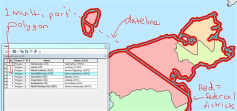 Coordinate System Mapping Russia Int L Dateline Splitting Polygon