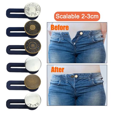 2pcsset Magic Metal Button Extender For Pants Jeans Free Sewing