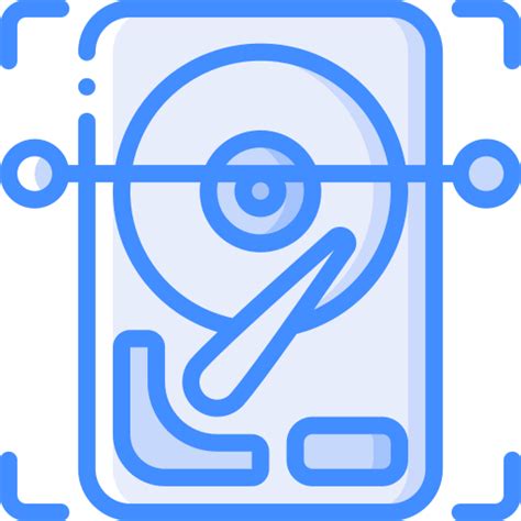 Hard Disk Drive Basic Miscellany Blue Icon